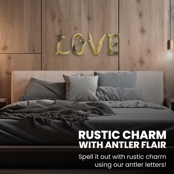 Personalized Name Art 6" Antler Letter, Number, and Symbol Home Decor