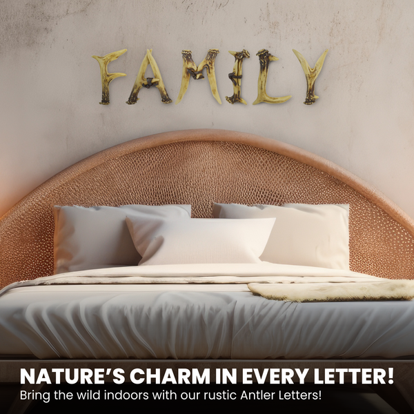 Personalized Name Art 6" Antler Letter, Number, and Symbol Home Decor